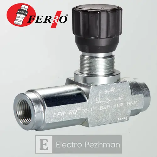 فلوکنترل هیدرولیک سوپاپ دار فررو FERRO hydraulic flow control valve ...